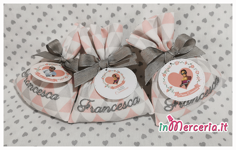 Sacchettini bomboniera portaconfetti comunione per Francesca – Gift ...